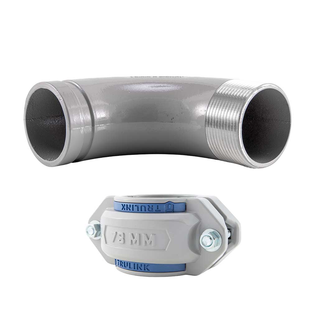 TruLink 90 Degree Street Elbow with Coupling - Infinity Piping Sales