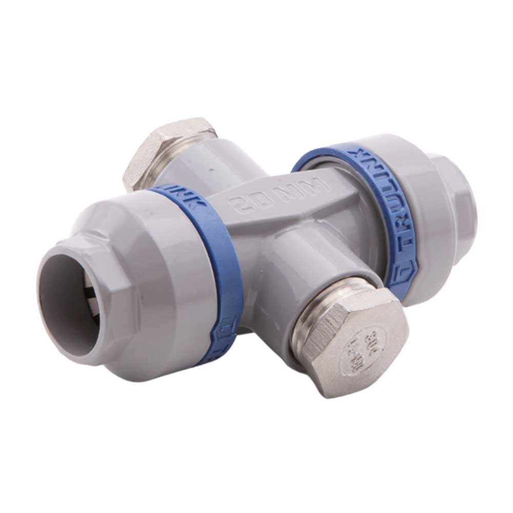 Trulink Straight Union with ports - Infinity Compressed Air Piping Sales